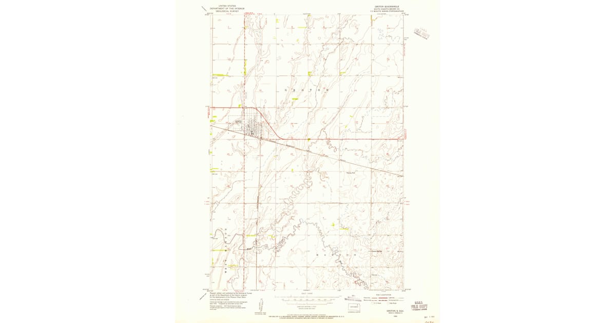 1954 Map of Groton, SD — High-Res | Pastmaps