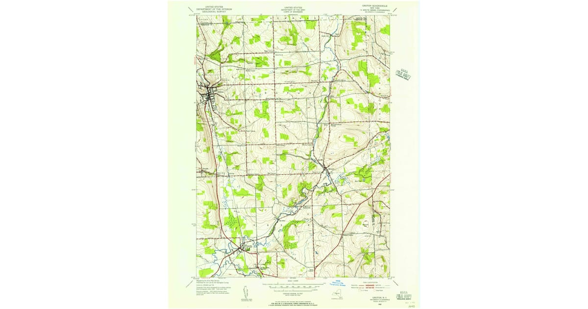 1942 Map of Groton, Tompkins County, NY — High-Res | Pastmaps