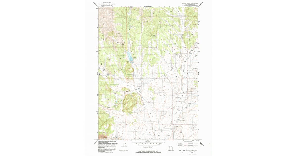 1991 Map of Grouse Creek, Box Elder County, UT — High-Res | Pastmaps