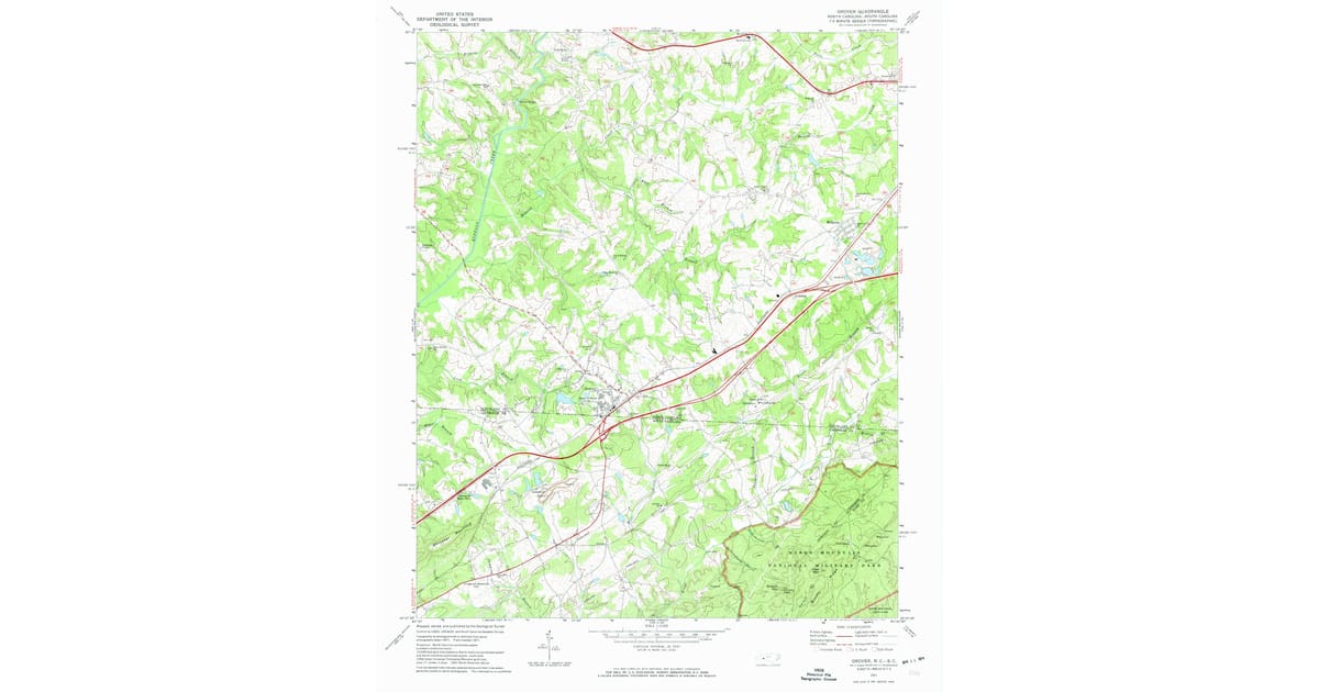 1971 Map of Grover, NC — High-Res | Pastmaps