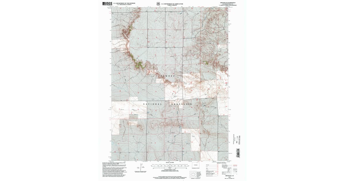 1997 Map of Grover SE, Weld County, CO — High-Res | Pastmaps