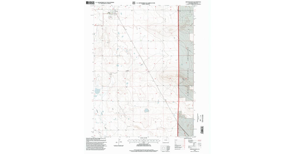 1997 Map of Grover South, Weld County, CO — High-Res | Pastmaps