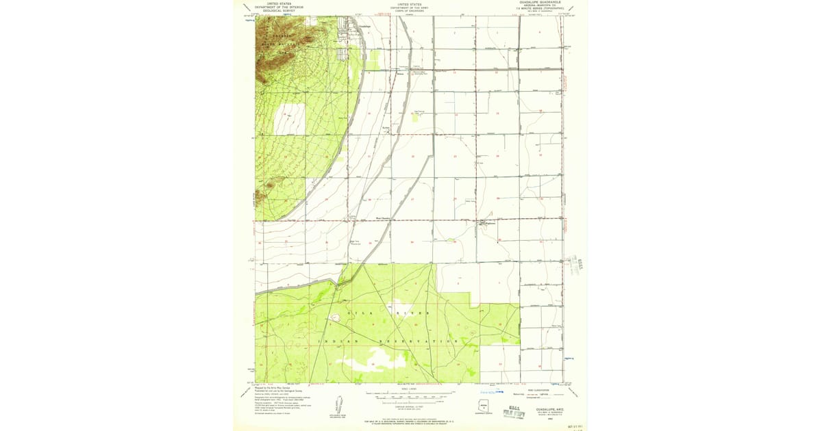 1952 Map of Guadalupe, AZ — High-Res | Pastmaps