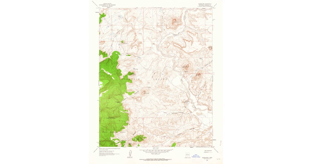 1961 Map of Guadalupe, Sandoval County, NM — High-Res | Pastmaps
