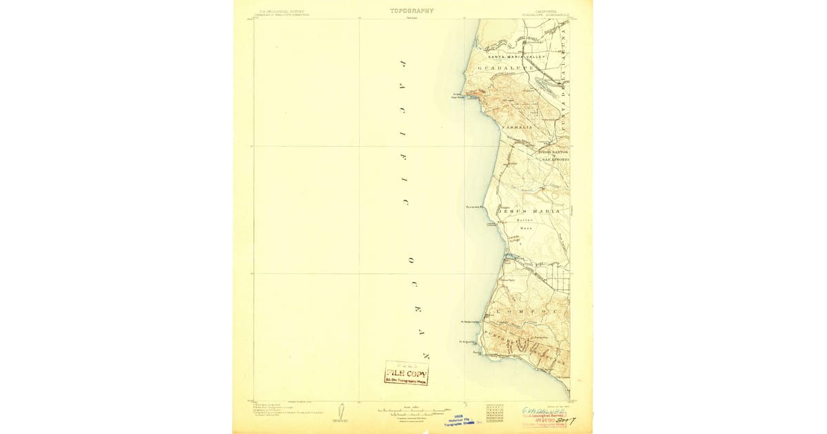 1900s (20th Century) Maps of Vandenberg AFB, CA | Pastmaps