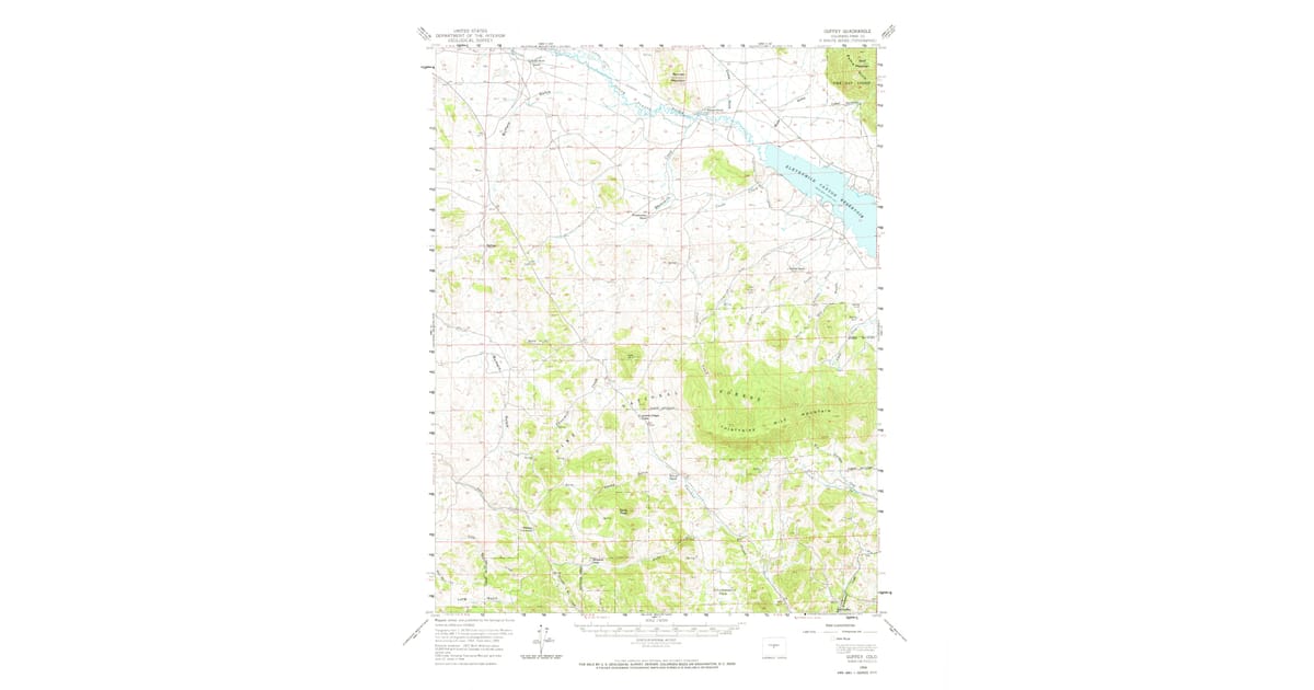 1959 Map of Guffey, CO — High-Res, 1972 Print | Pastmaps