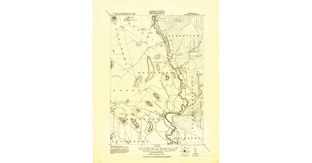 1920 Map of Guildhall, Essex County, VT — High-Res | Pastmaps