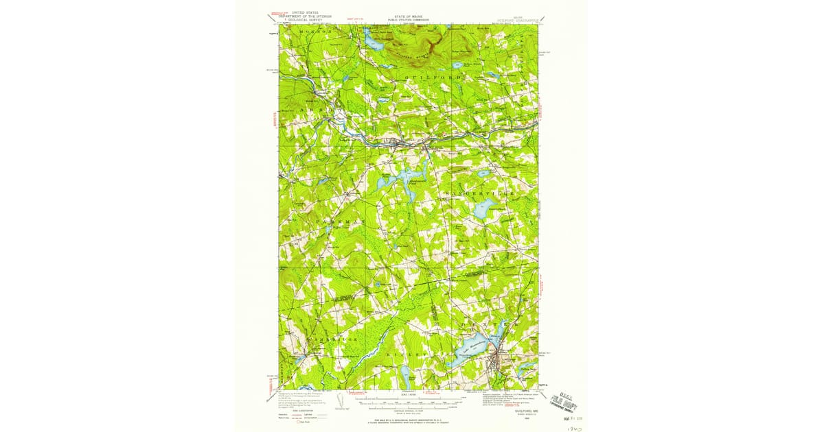 1930s Maps of North Dexter, Dexter | Pastmaps