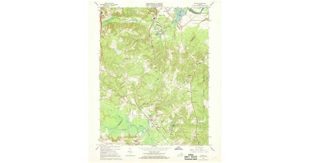 1966 Map of Guinea, Spotsylvania County, VA — High-Res | Pastmaps