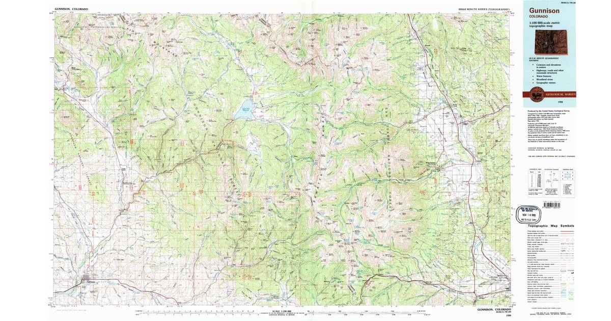 1980s Maps of Gunnison, CO | Pastmaps