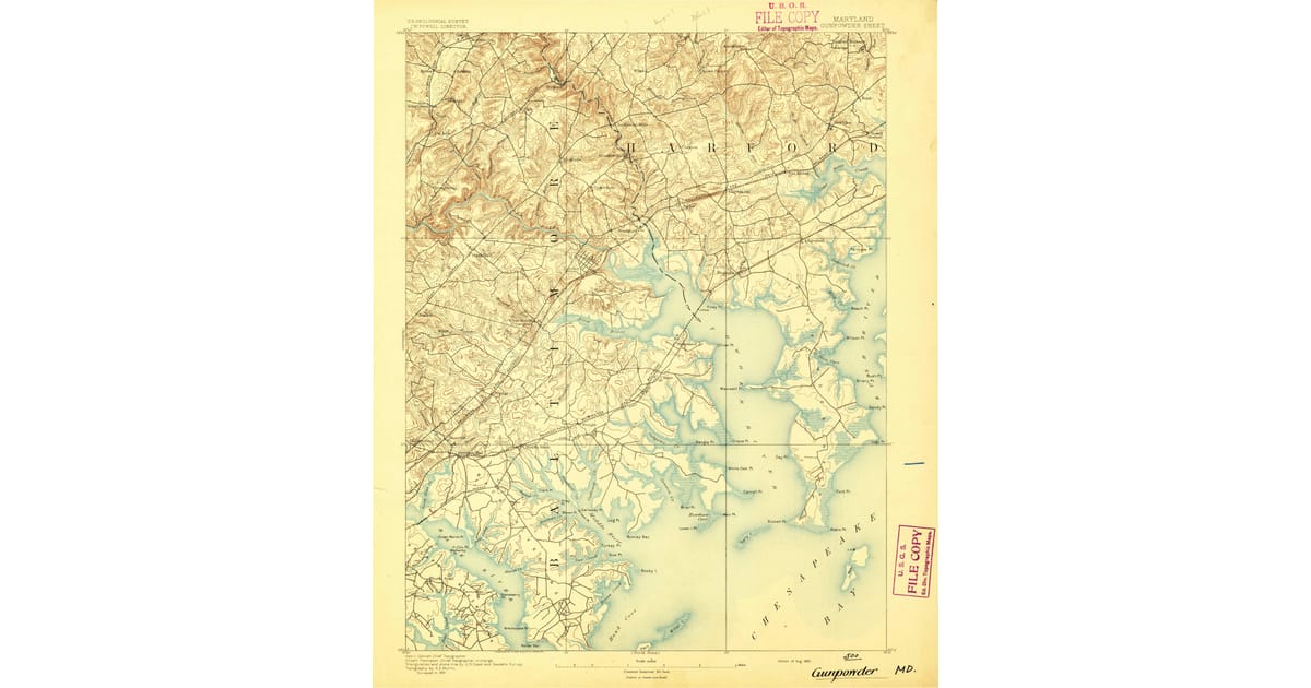 Old Maps of Nottingham, MD | Pastmaps