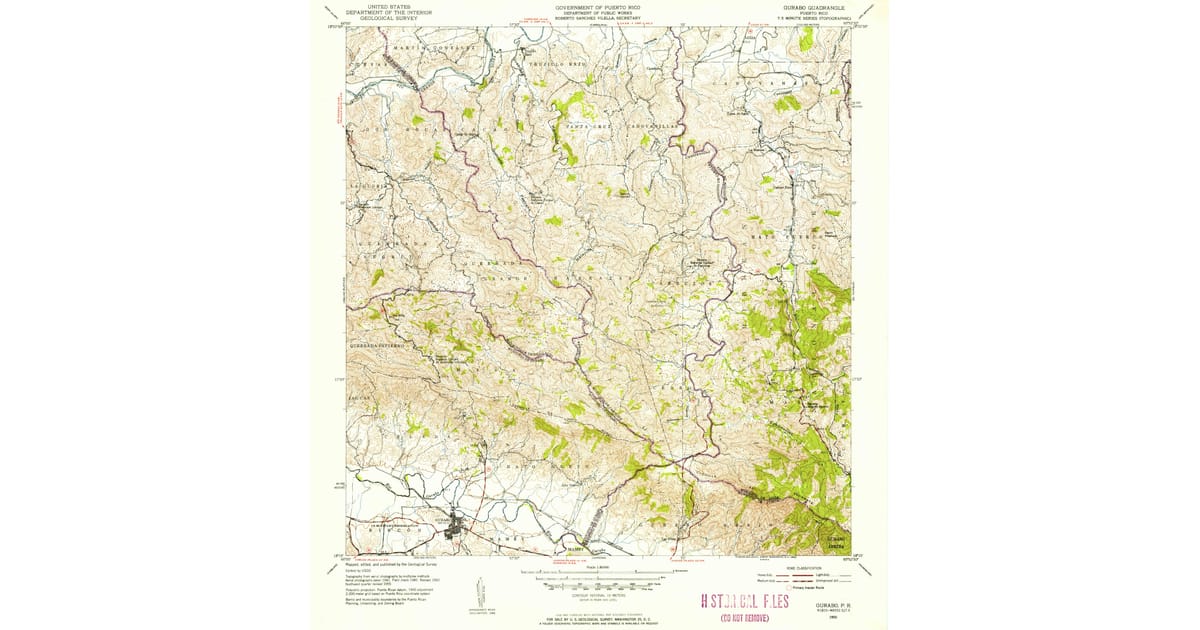 1955 Map of Gurabo, PR — High-Res | Pastmaps