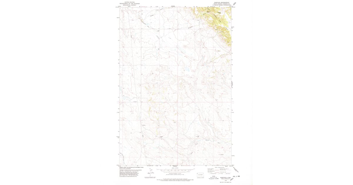 1978 Map of Gustave, Harding County, SD — High-Res | Pastmaps