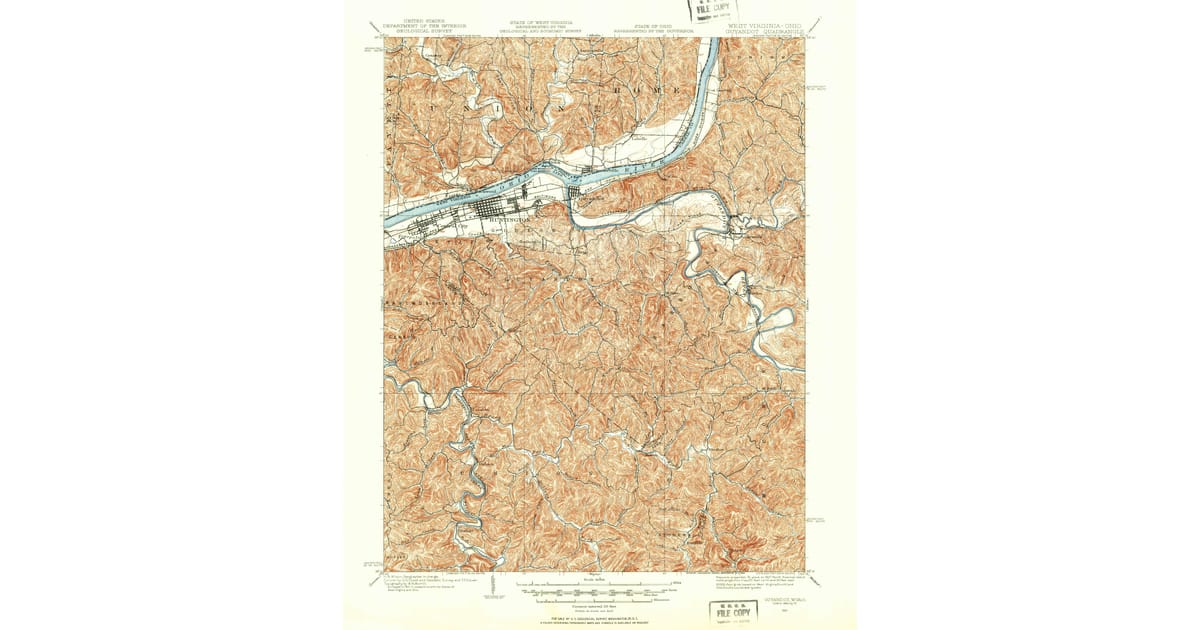 1901 Map of Guyandot, Cabell County, WV — High-Res | Pastmaps