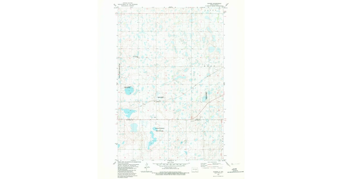 1982 Map of Guyson, Logan County, ND — High-Res | Pastmaps