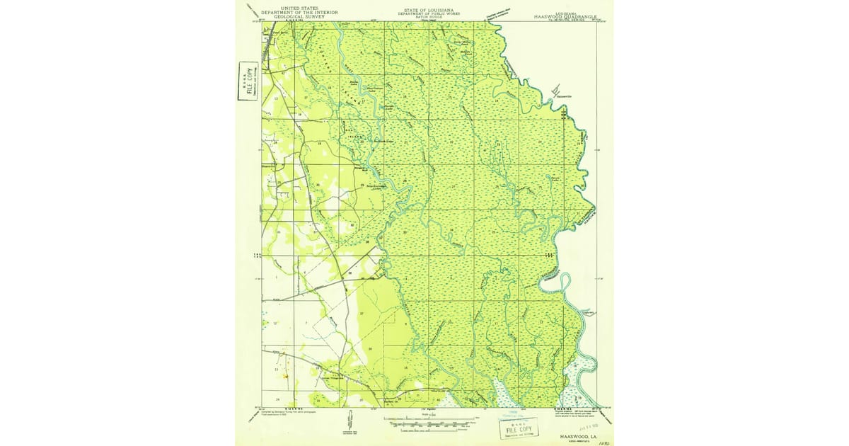 1950s Maps of Turtle Creek, LA | Pastmaps