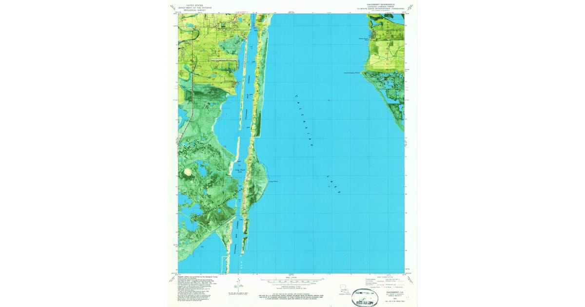 1982 Map of Hackberry, LA — High-Res | Pastmaps