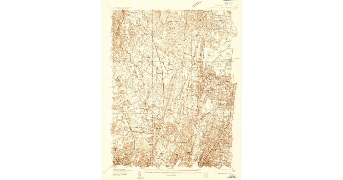 1934 Map of Hackensack, NJ — High-Res | Pastmaps