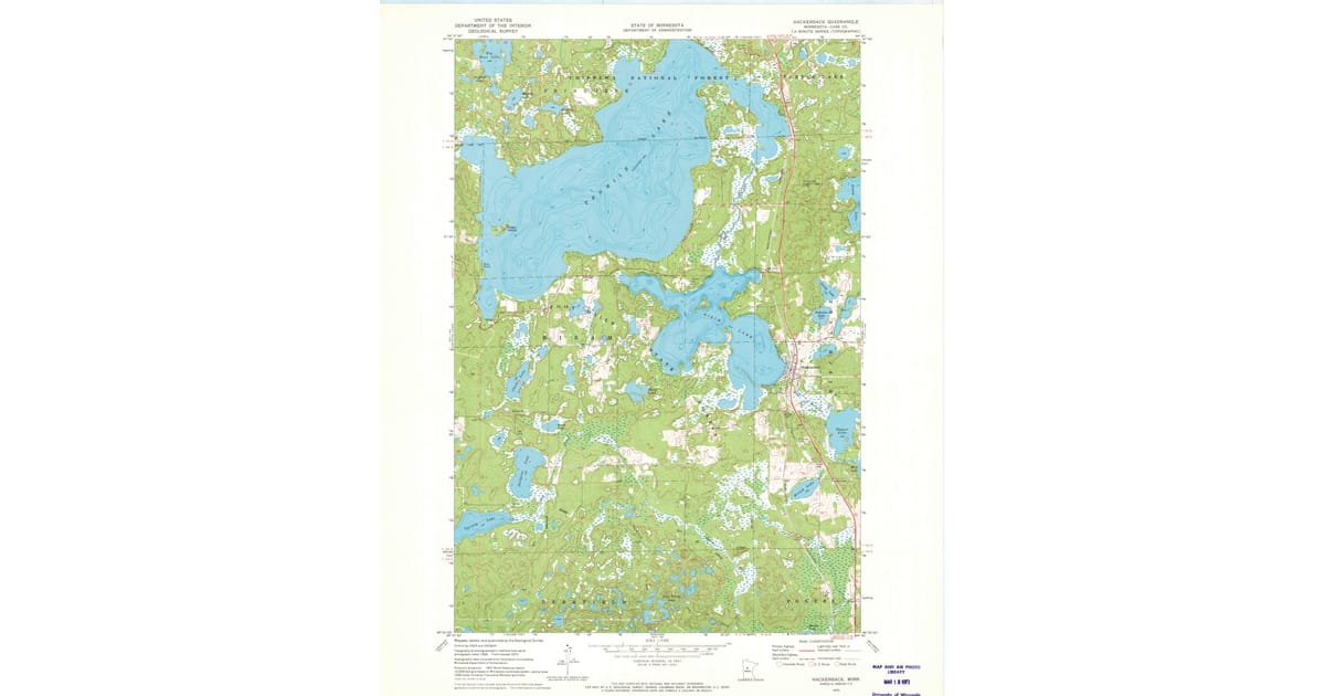 1970 Map of Hackensack, MN — High-Res | Pastmaps