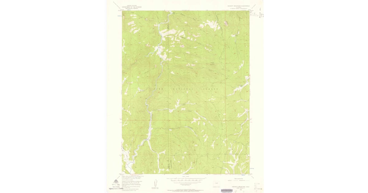 1956 Map of Hackett Mountain, Teller County, CO — High-Res | Pastmaps