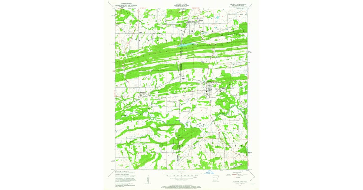 1948 Map of Hackett, AR — High-Res | Pastmaps