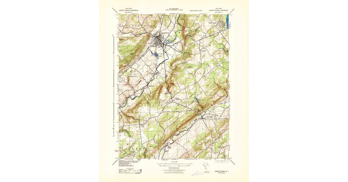 1943 Map of Hackettstown, NJ — High-Res | Pastmaps