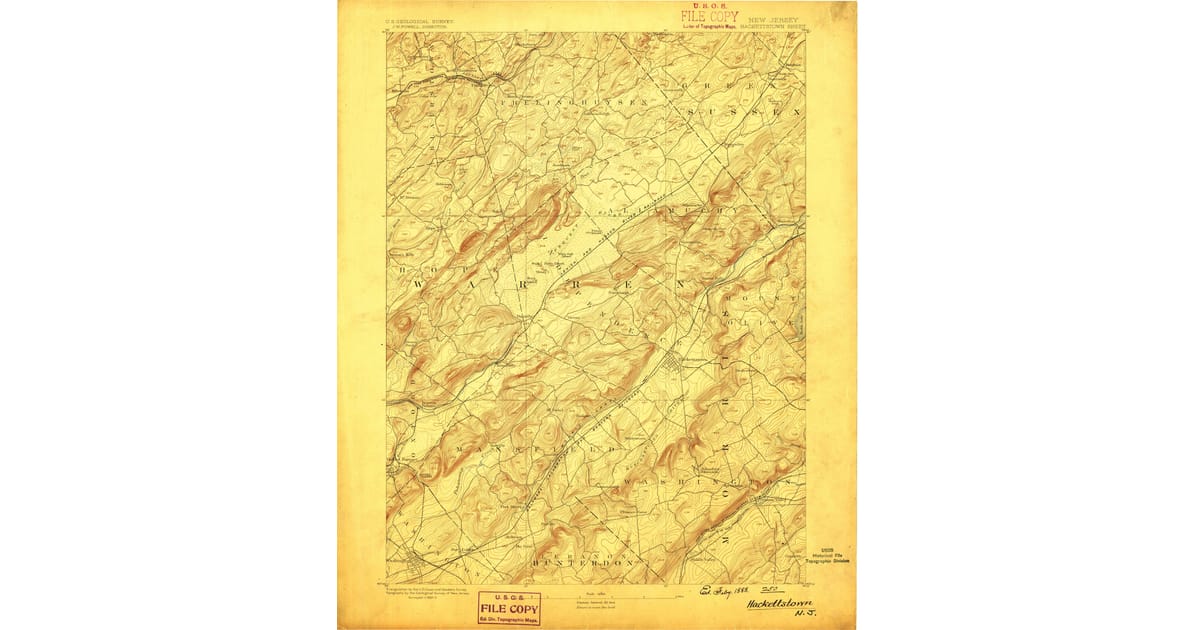 Old Maps of Lebanon Township, NJ for Academic Research | Pastmaps