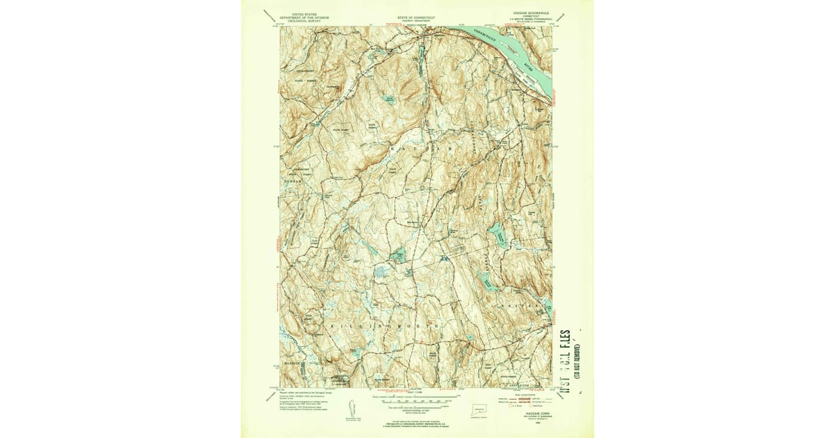 1950s Maps of Haddam Center Historic District, Haddam | Pastmaps