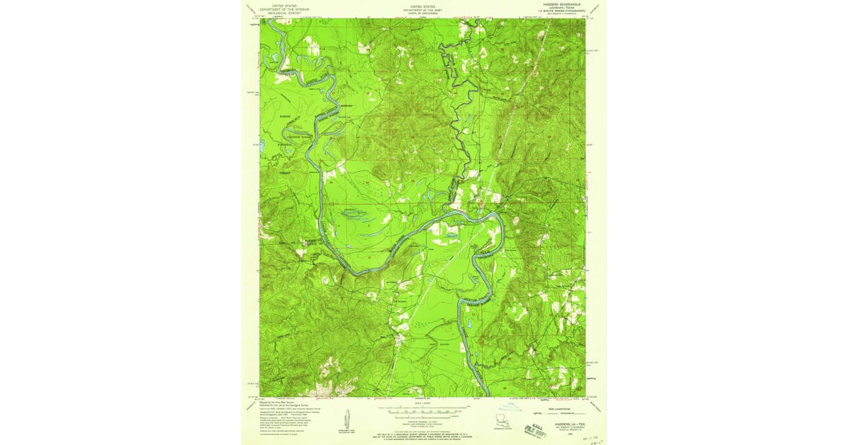 1954 Map of Haddens, Vernon Parish, LA — High-Res | Pastmaps