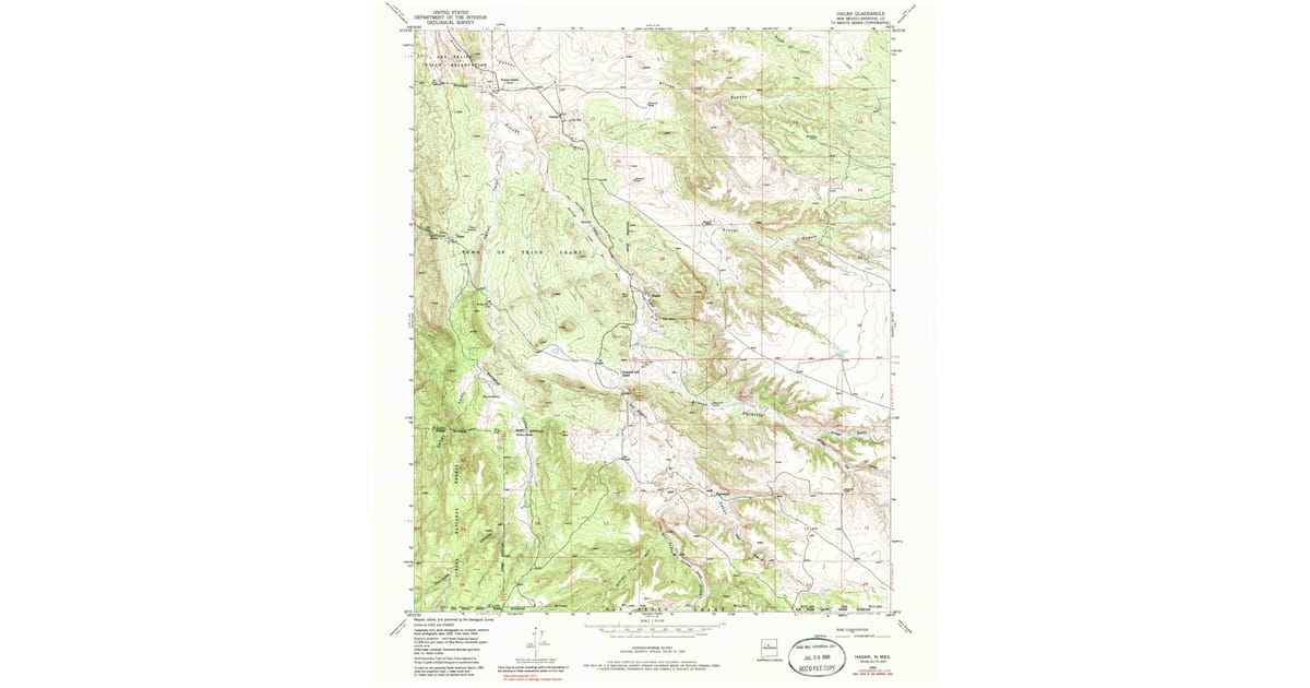 1975 Map of Hagan, Sandoval County, NM — High-Res | Pastmaps