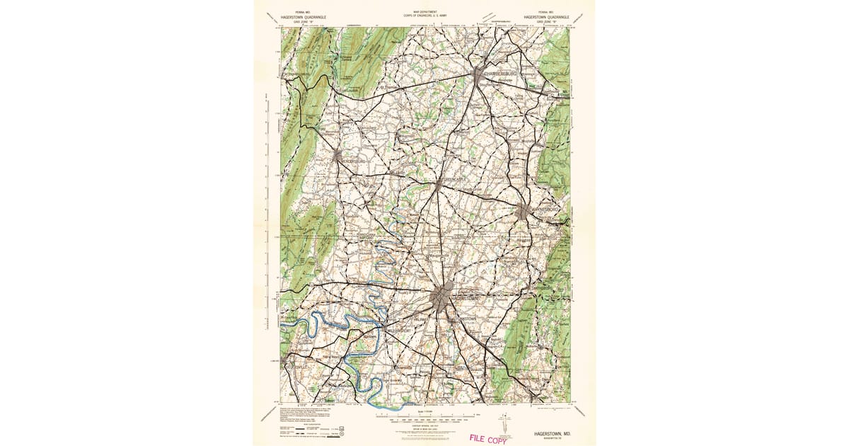 1940s Maps of Doubs Mill, MD | Pastmaps