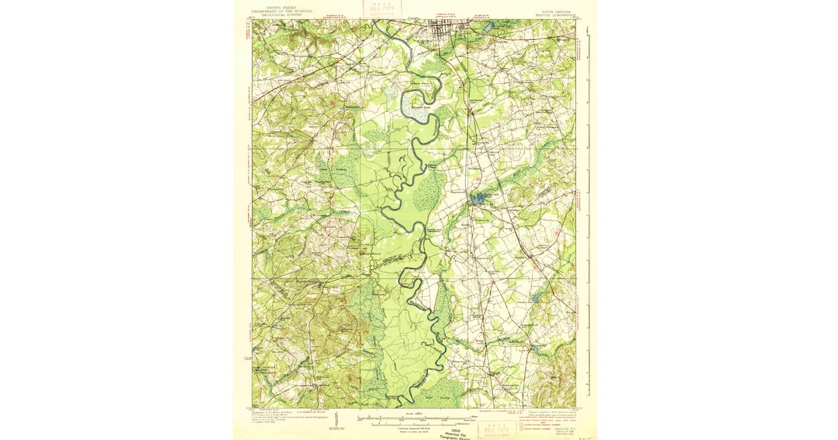 Old Maps of Sanders Corner, SC for Metal Detecting | Pastmaps