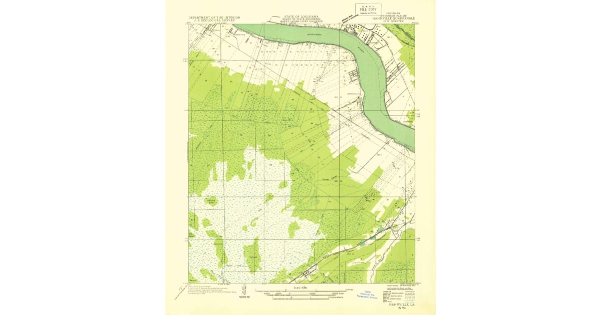 1932 Map of Hahnville NW, St. Charles Parish, LA — High-Res | Pastmaps