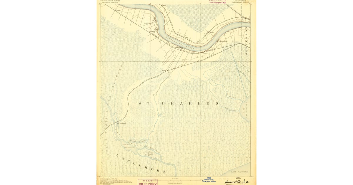 Old Maps of St. Charles Parish, LA for Genealogy | Pastmaps