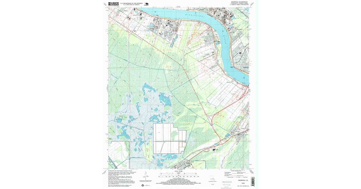1995 Map of Hahnville, LA — High-Res | Pastmaps
