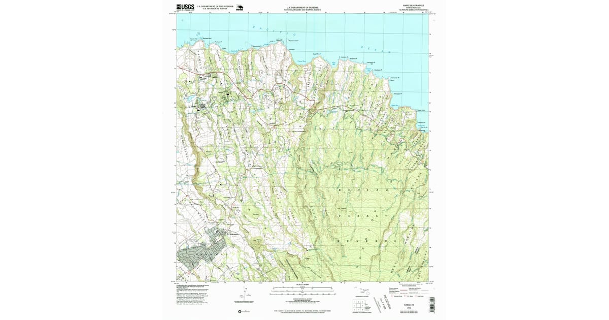 1992 Map of Haiku, Maui County, HI — High-Res | Pastmaps