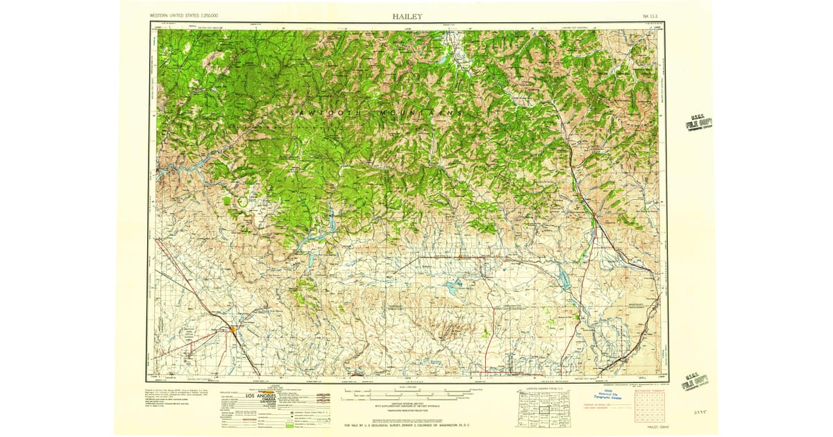 1959 Map of Hailey, ID — High-Res | Pastmaps