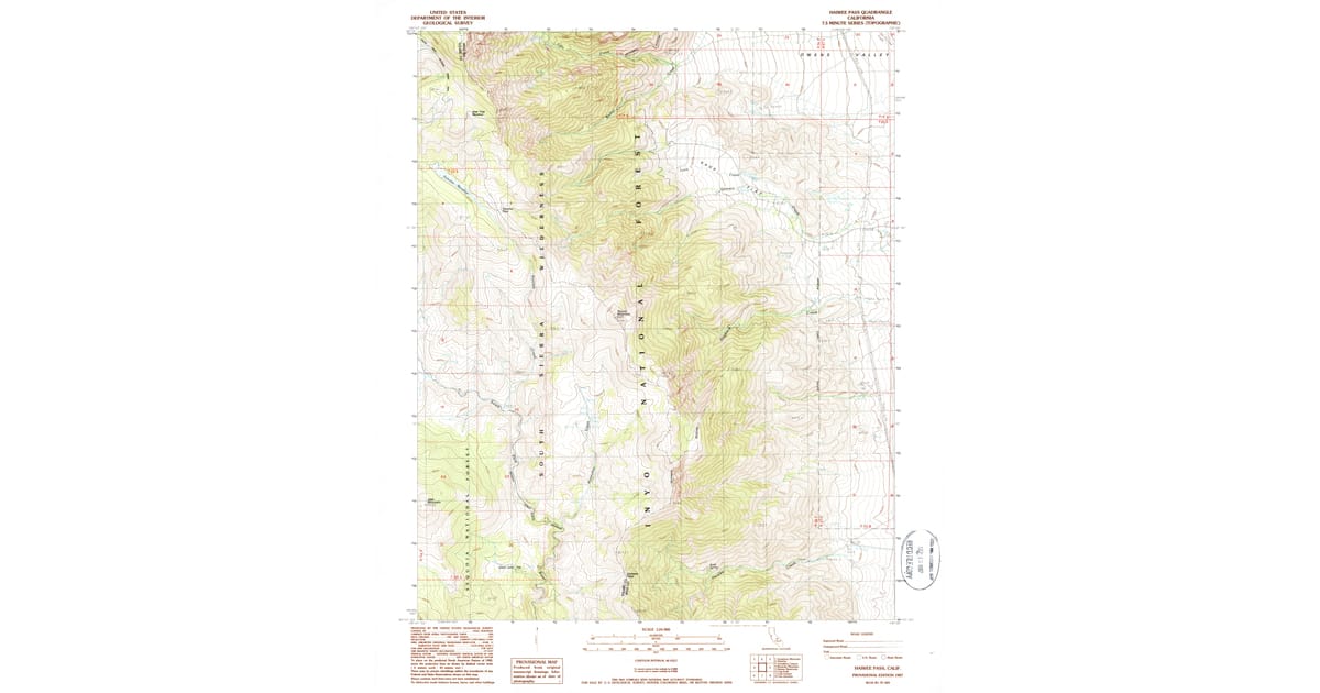 1987 Map of Haiwee Pass, Inyo County, CA — High-Res | Pastmaps
