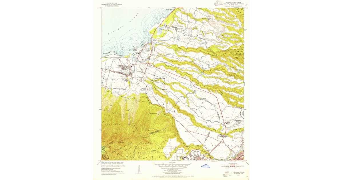 1953 Map of Haleiwa, HI — High-Res | Pastmaps