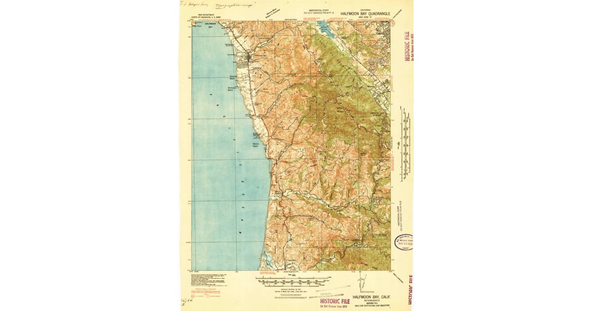 1940s Maps of San Mateo County, CA | Pastmaps