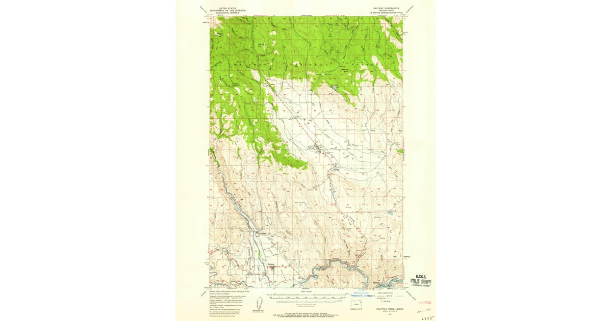 1957 Map of Halfway, OR — High-Res | Pastmaps