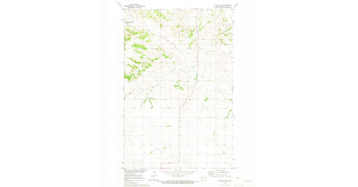 1970s Maps of Twin Buttes, ND | Pastmaps