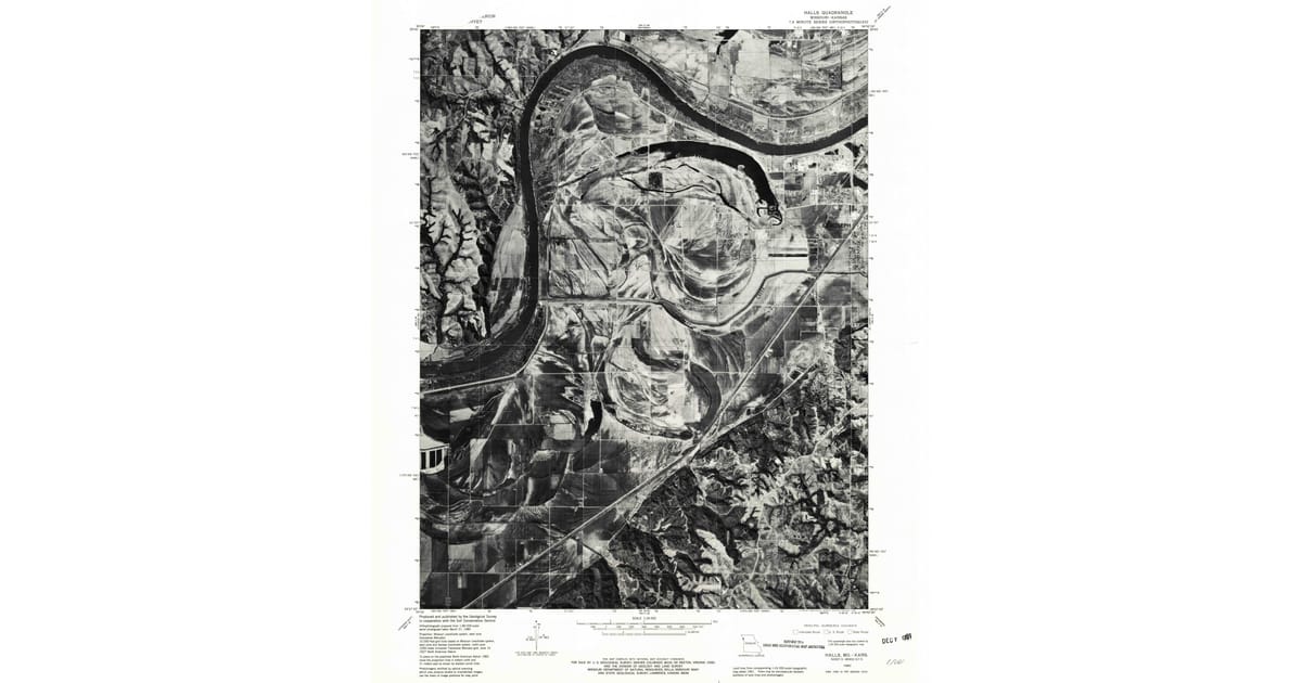 1980 Map of Halls, Buchanan County, MO — High-Res | Pastmaps