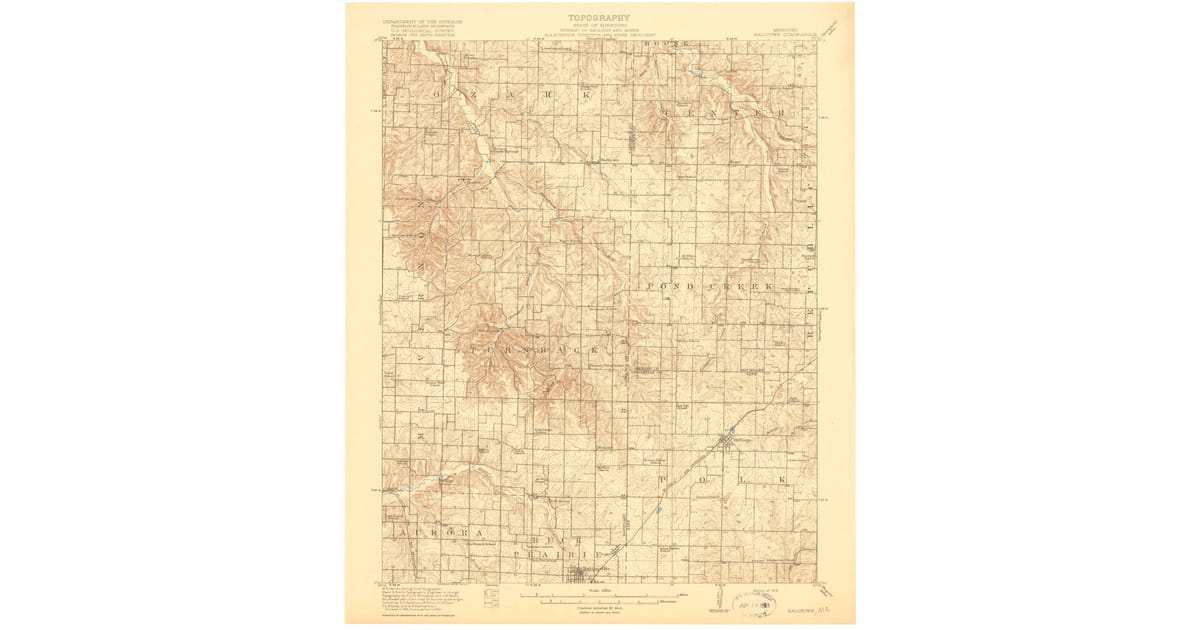 1919 Map of Halltown, MO — High-Res | Pastmaps