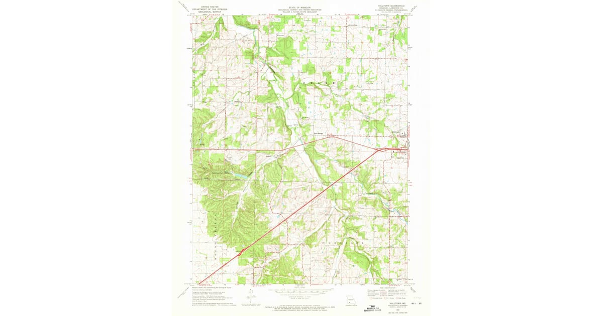 1969 Map of Halltown, MO — High-Res | Pastmaps