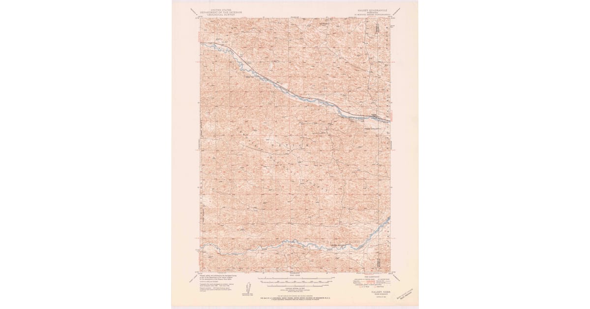 1950 Map of Halsey, NE — High-Res | Pastmaps