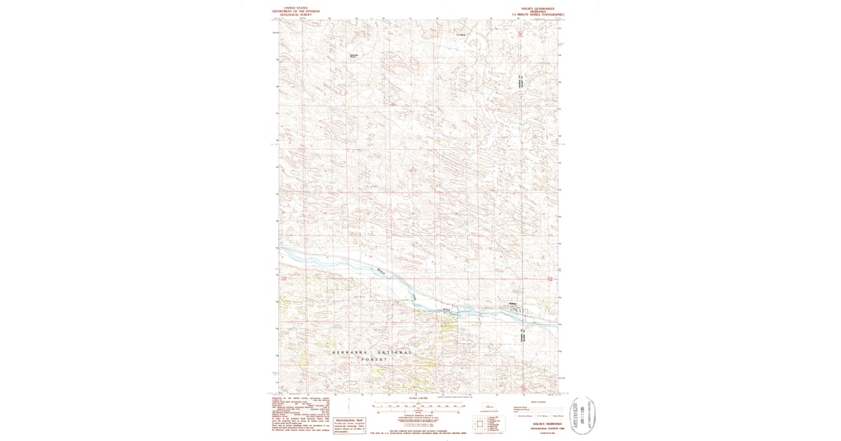 1986 Map of Halsey, NE — High-Res | Pastmaps