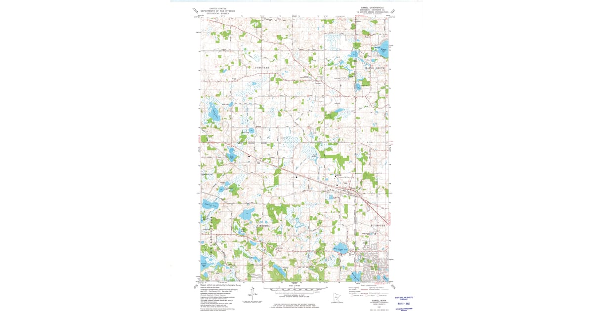 1981 Map of Hamel, Hennepin County, MN — High-Res | Pastmaps