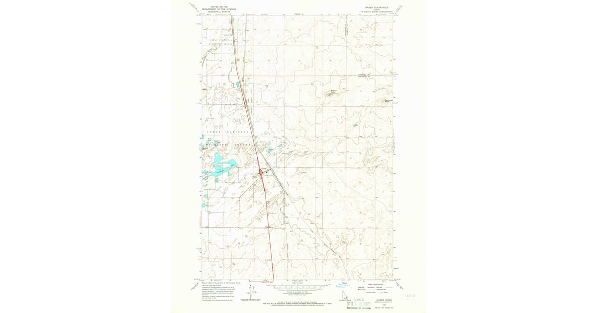 1964 Map of Hamer, ID — High-Res | Pastmaps