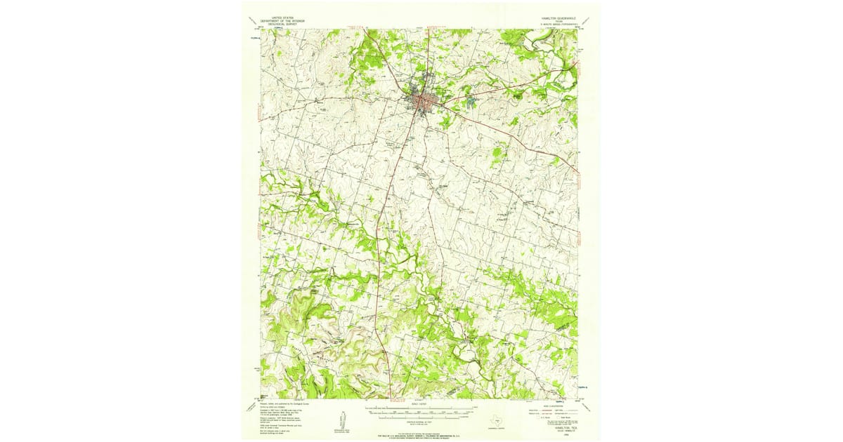 1956 Map of Hamilton, TX — High-Res | Pastmaps